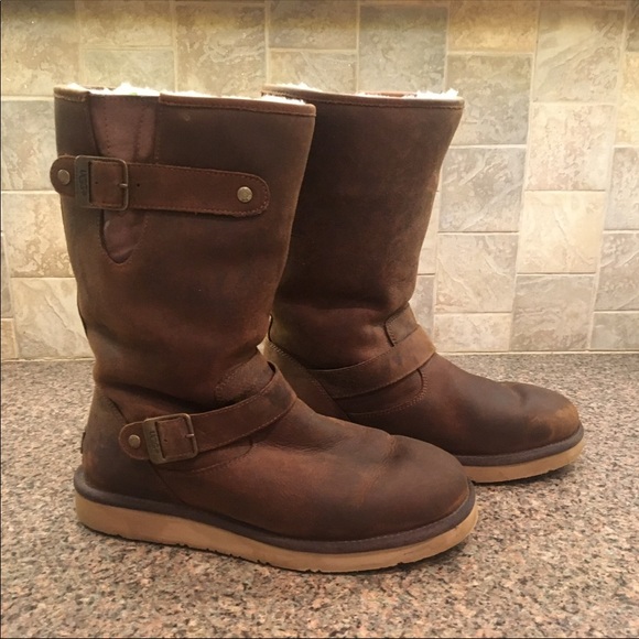 UGG | Shoes | Kensington Brown Leather Ugg Boots | Poshmark